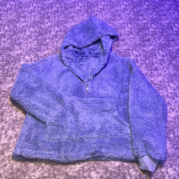 Jackets & Coats | Blue Furry Jacket | Poshmark